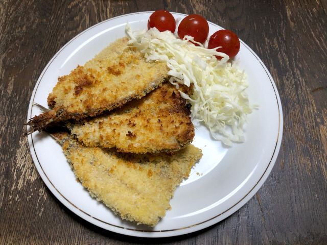 イワシのフライ風: ぜんまいにもん