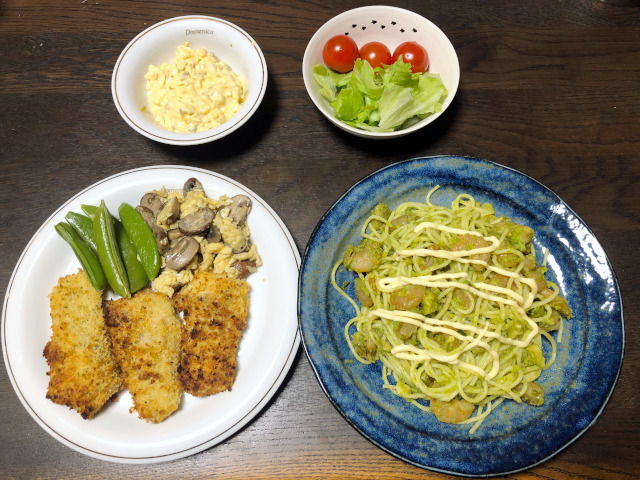 タラのフライ風: ぜんまいにもん